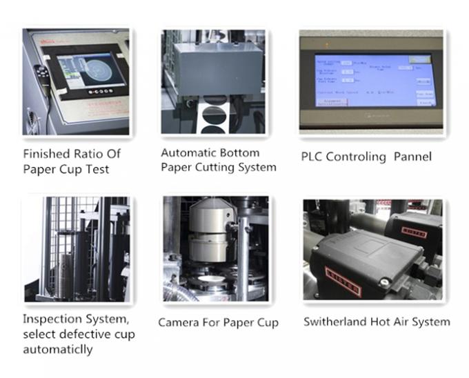 Automatic High Speed Paper Cup Machine Single / Double PE Coated Paper